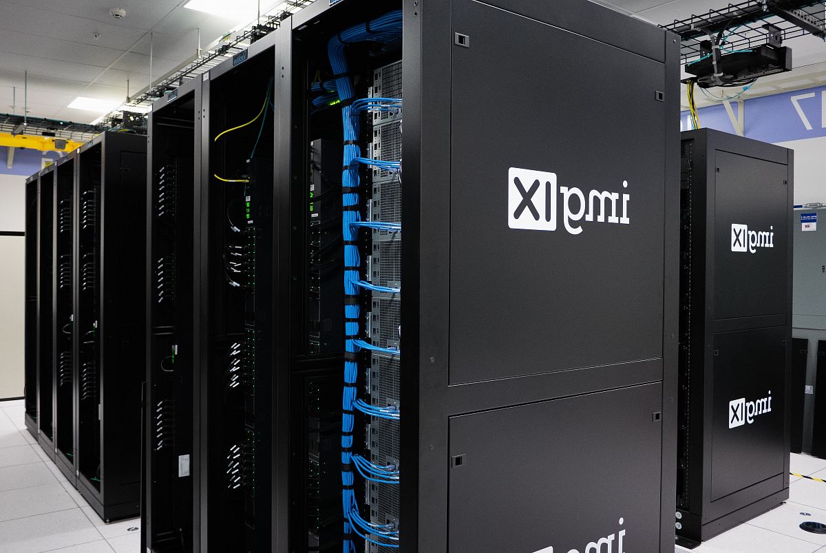 Free High-Tech IBM Server Room With Black ImgIX Server System Image