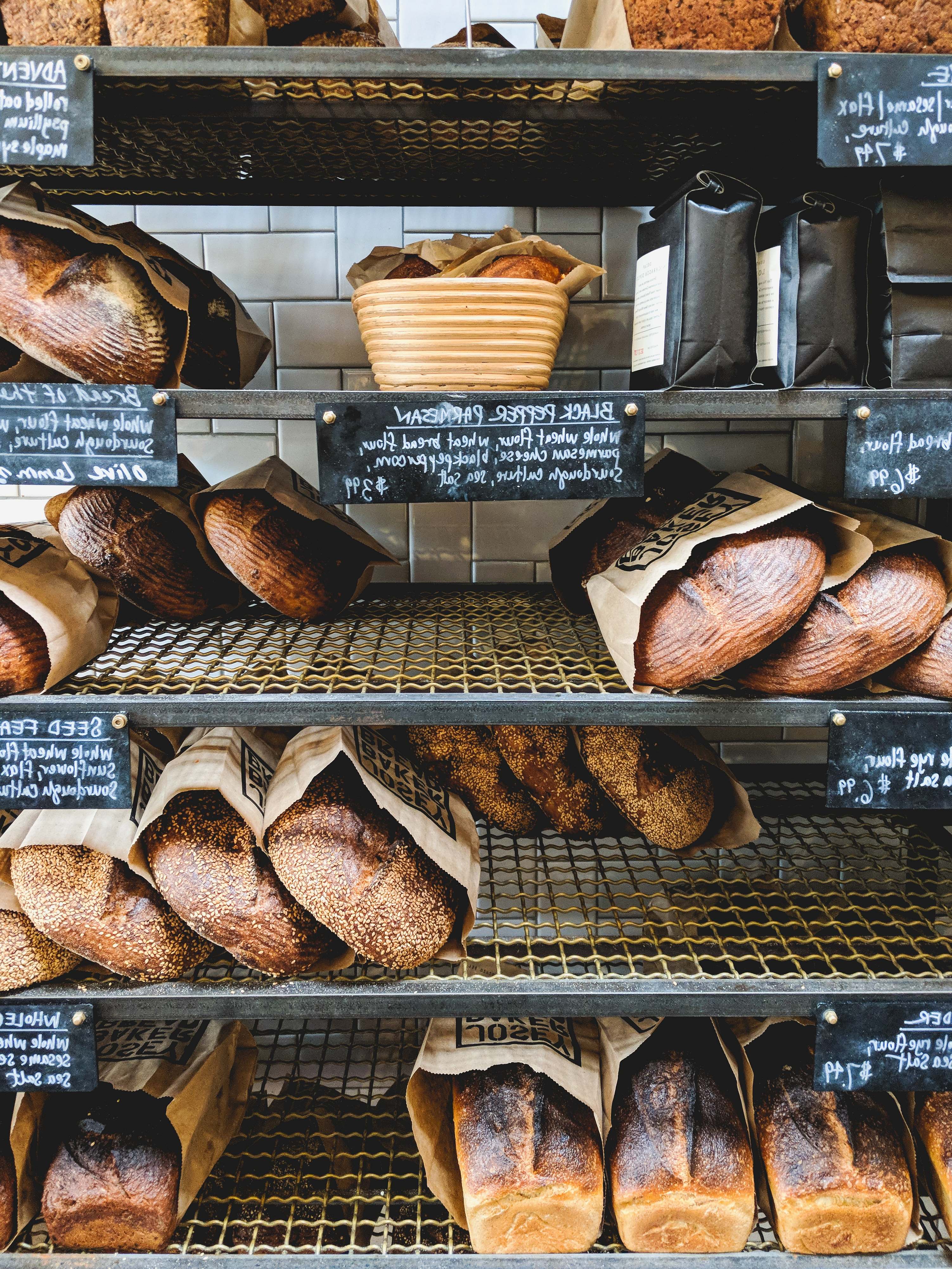 Bread Baked Breads In Rack Food Image Free Photo