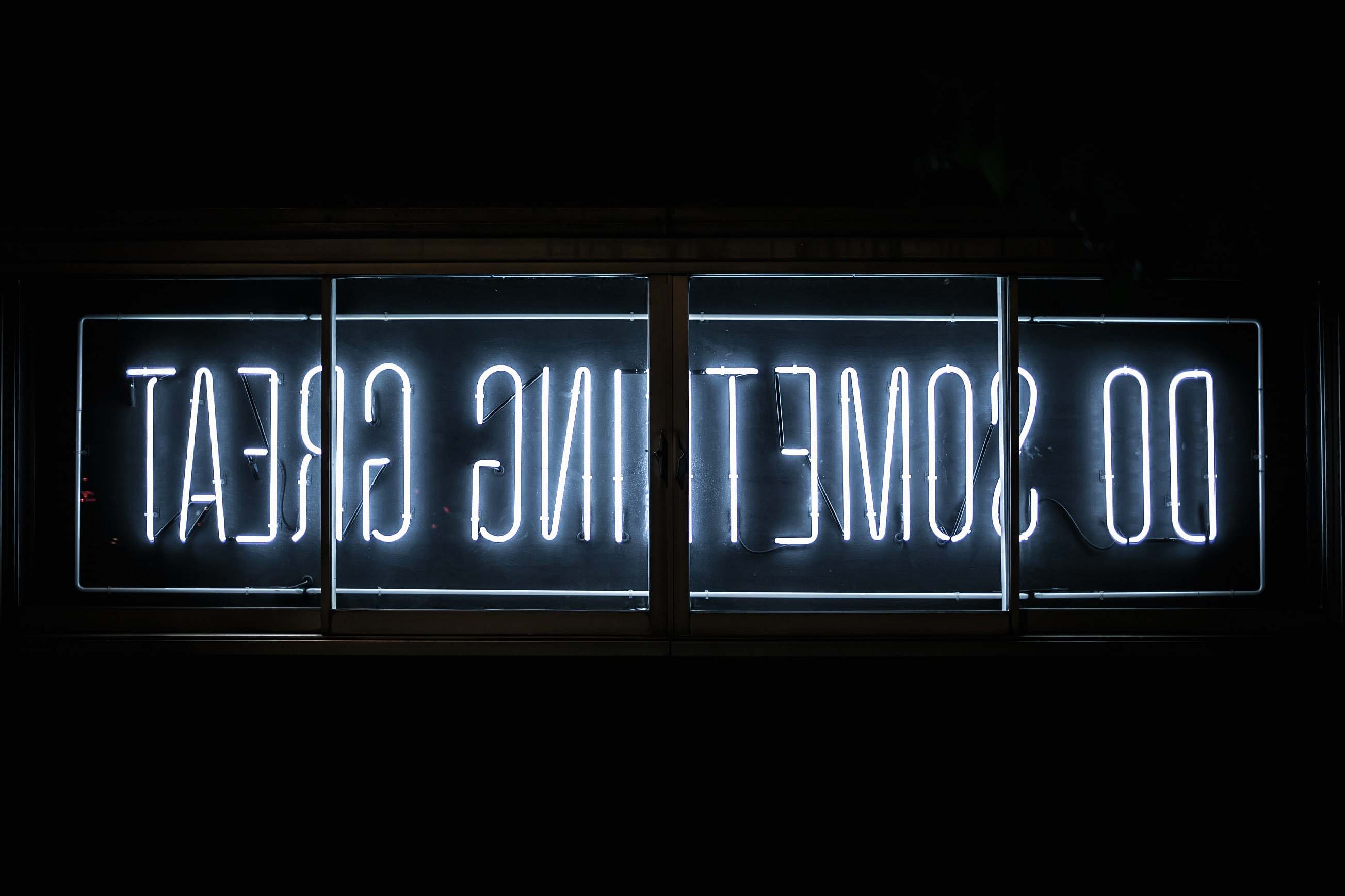 Inspiring Neon Sign: 'Do Something Great' Illuminates Your Space Image ...