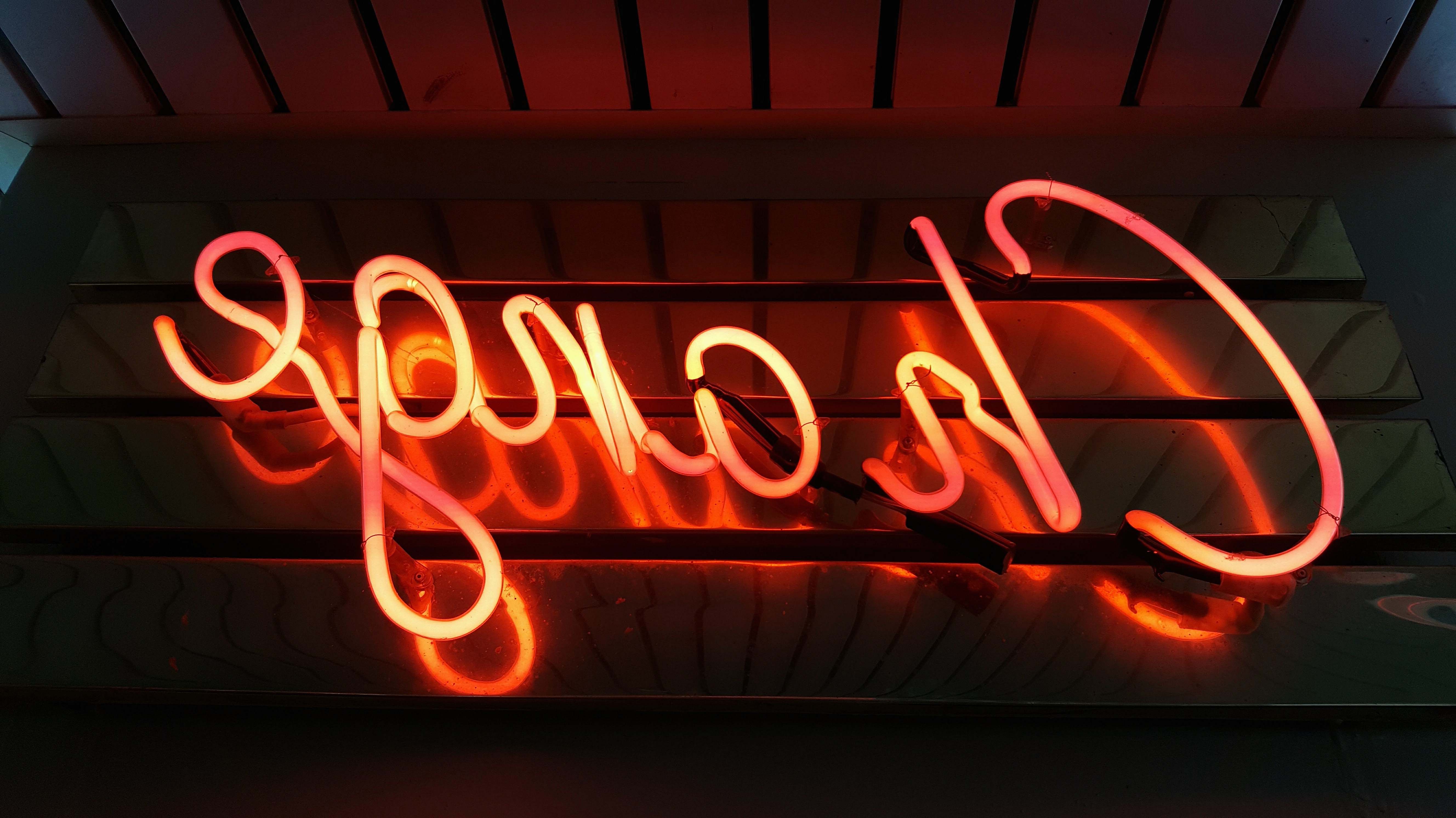 Vibrant Neon Light Signage - Change Image | Free Download Photo